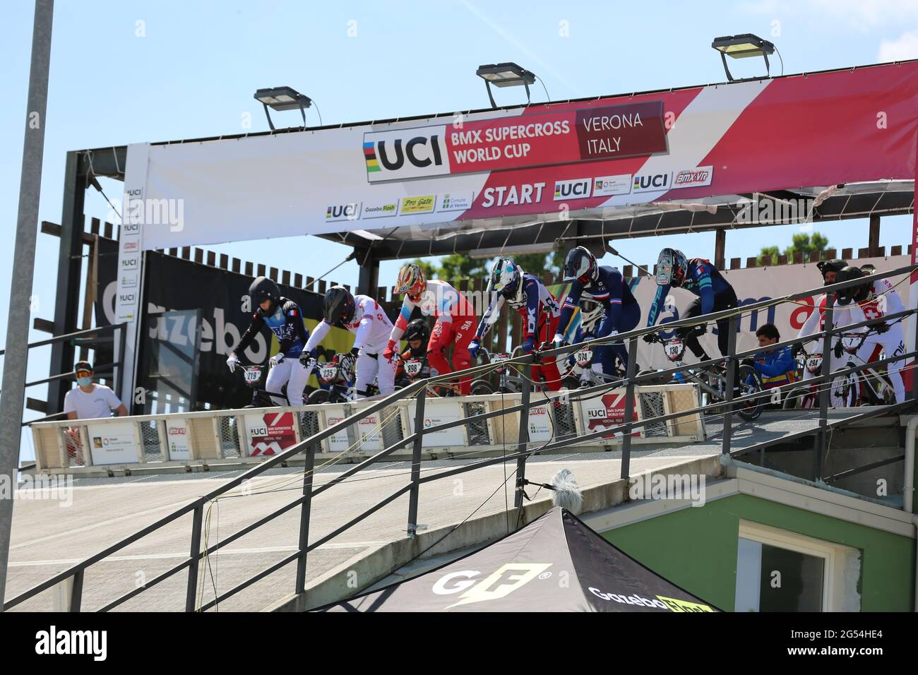 Men Elite riders compete in the UCI BMX Supercross World Cup Round 1 at ...