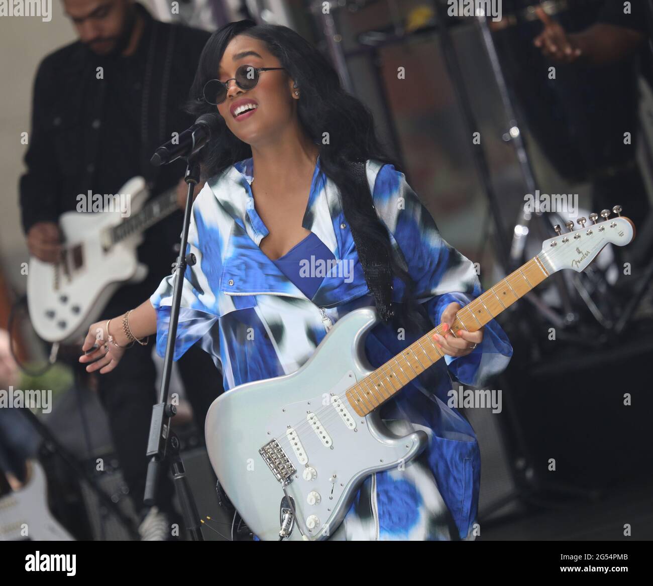 June 25, 2021, New York, New York, USA: Singer H.E.R. performs on the ...