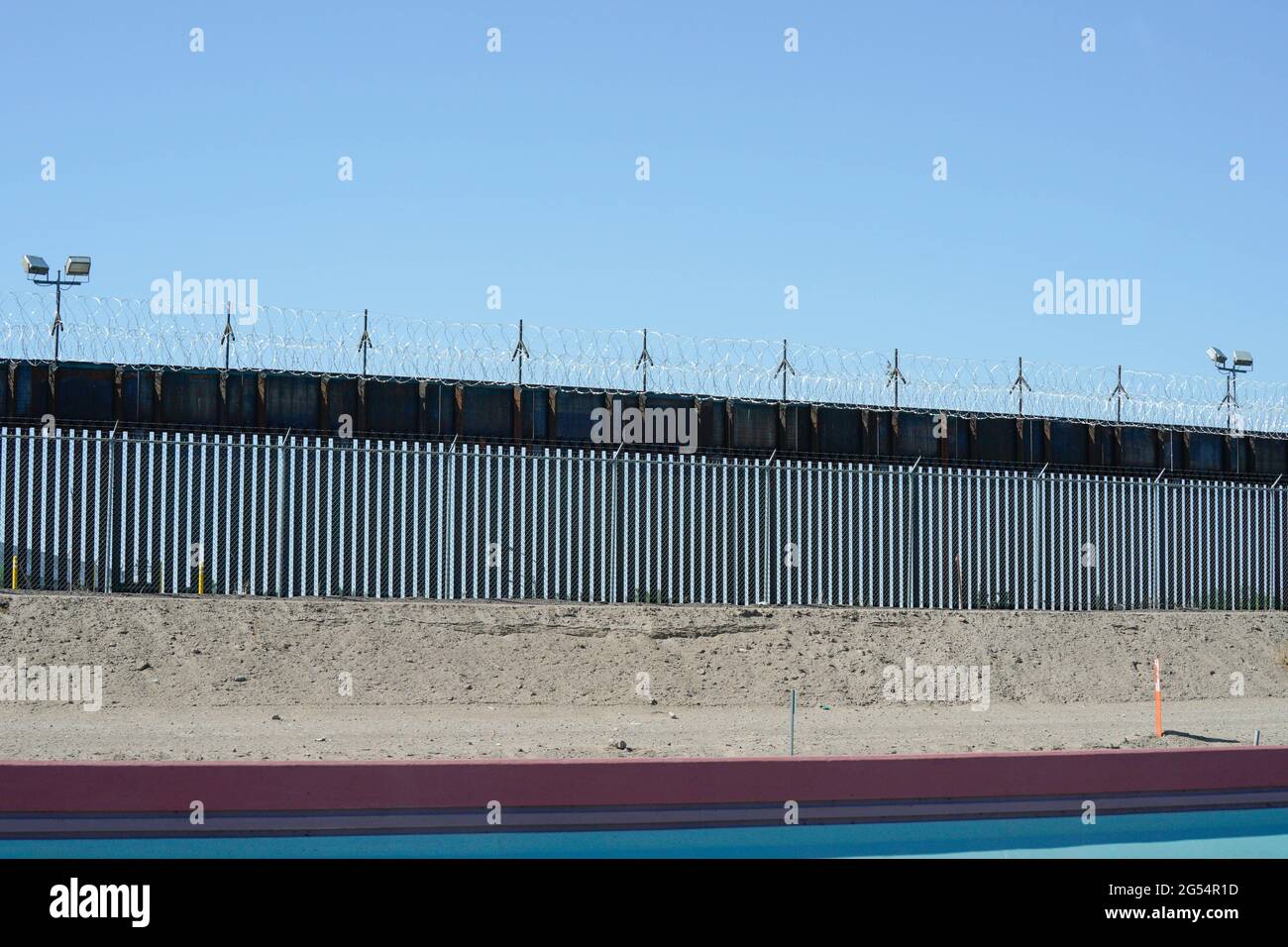 New Trump border wall in El Paso, Texas on June 25, 2021. Photo by Yuri ...