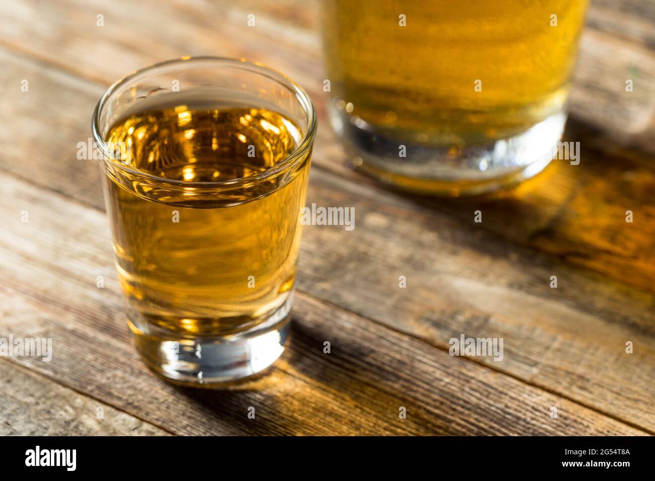 Refreshing Boozy Chicago Handshake Beer and a Shot Ready to Drink Stock ...