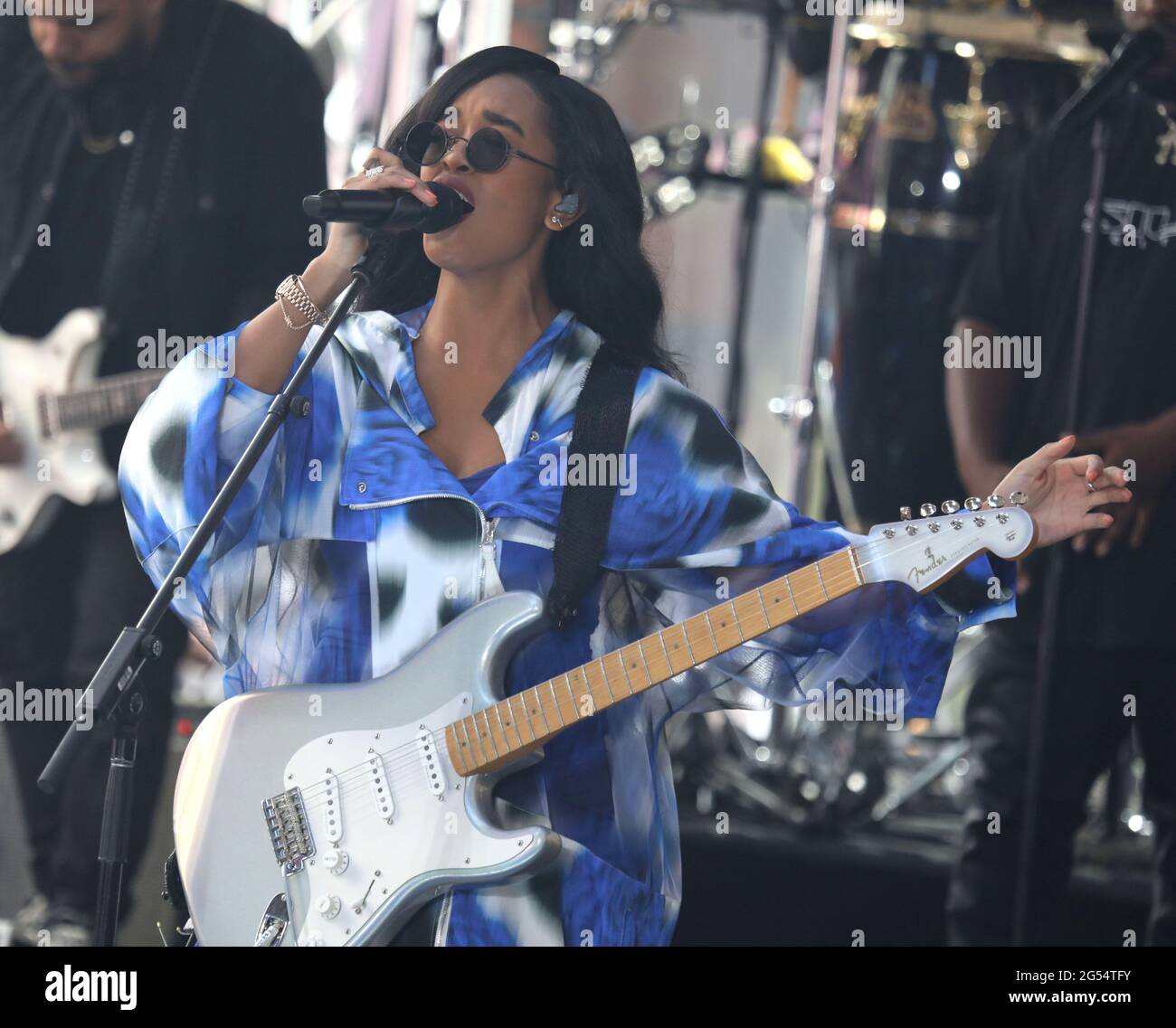 June 25, 2021, New York, New York, USA: Singer H.E.R. performs on the ...