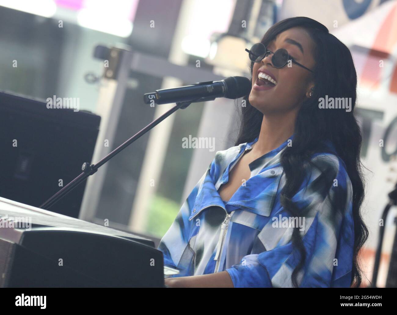 June 25, 2021, New York, New York, USA: Singer H.E.R. performs on the ...