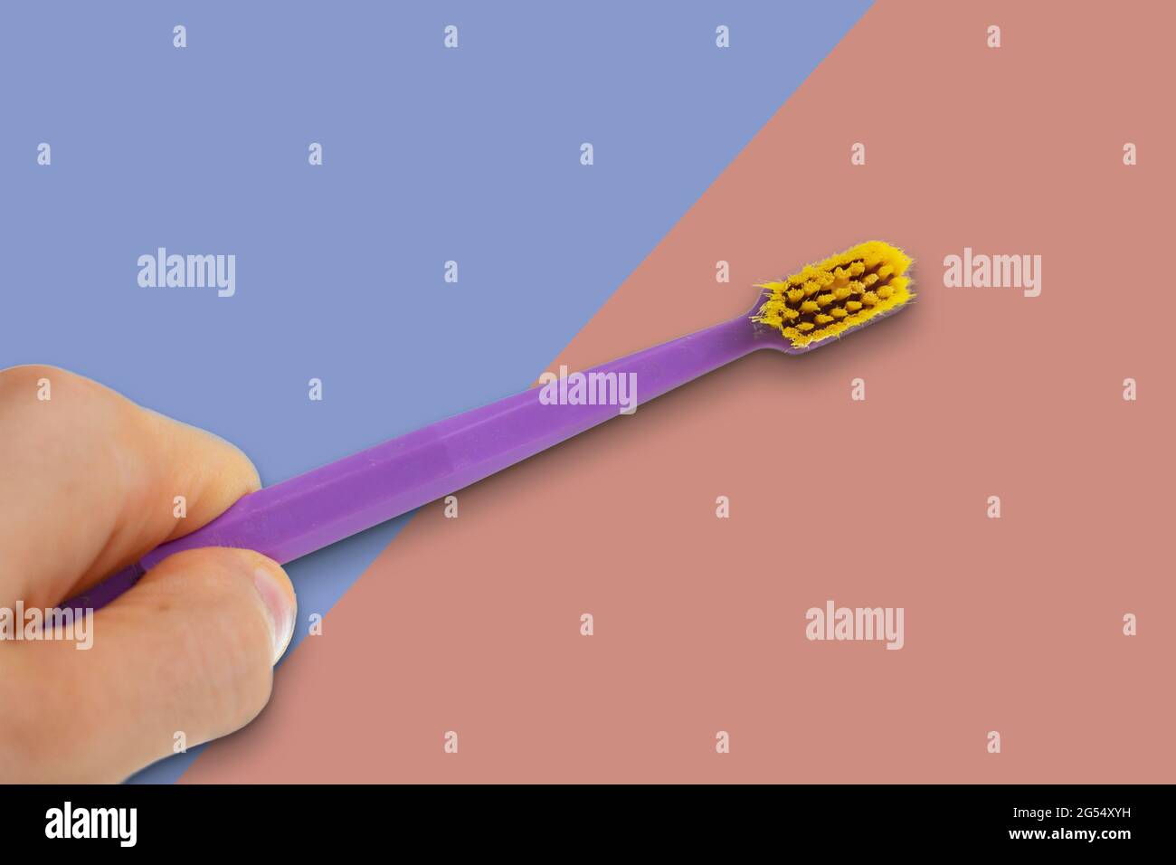 simple color toothbrush isolated on white background Stock Photo - Alamy