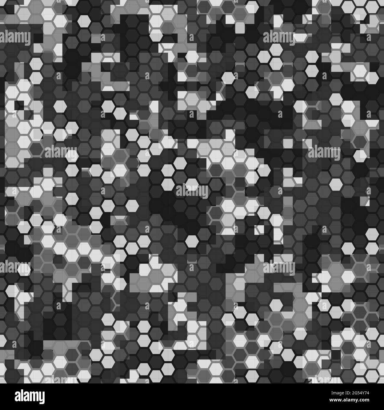 Seamless texture gray hex grid with pixels. Vector Illustration Stock ...