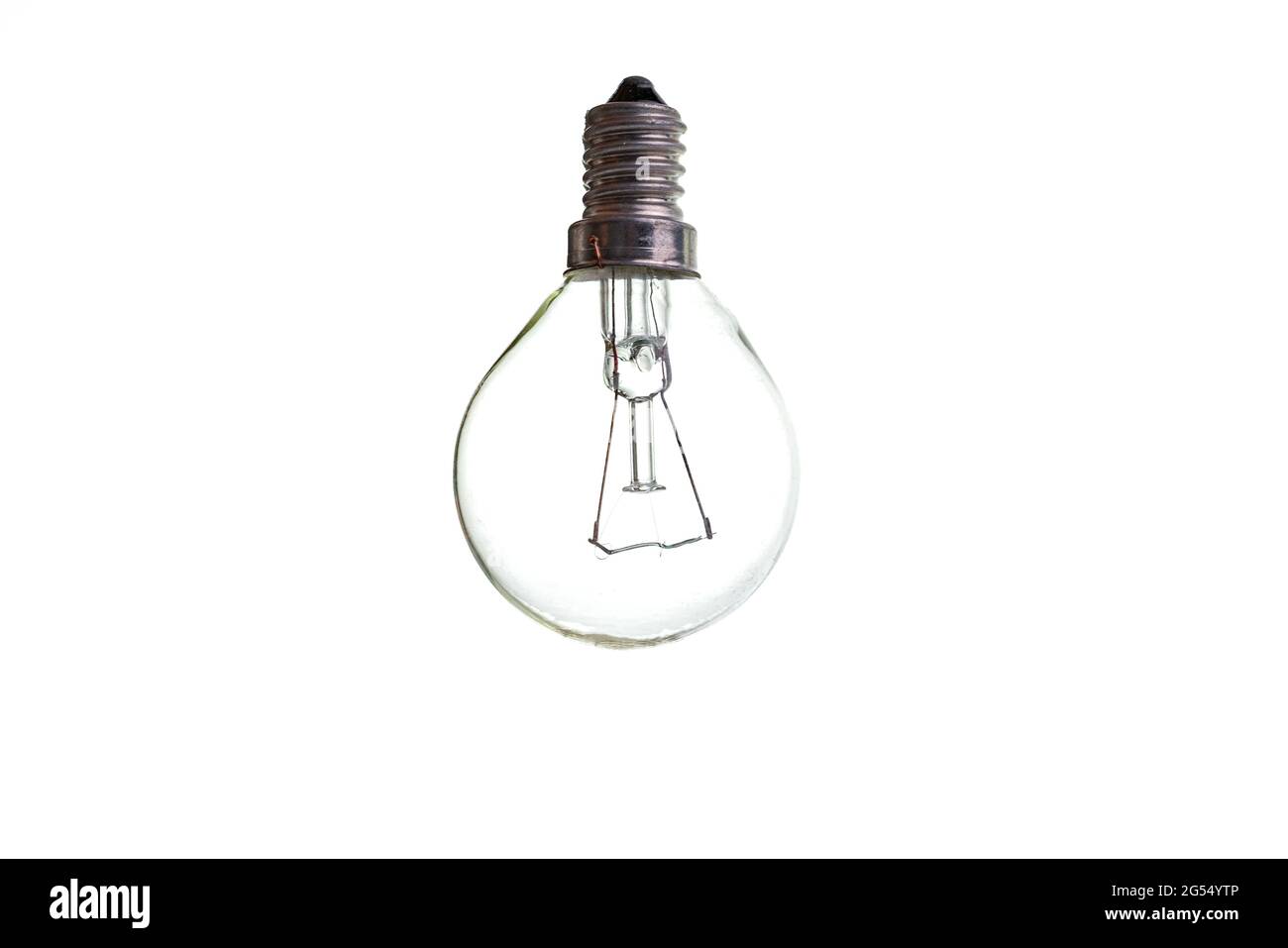the isolated simple light bulb isolated on white background Stock Photo ...