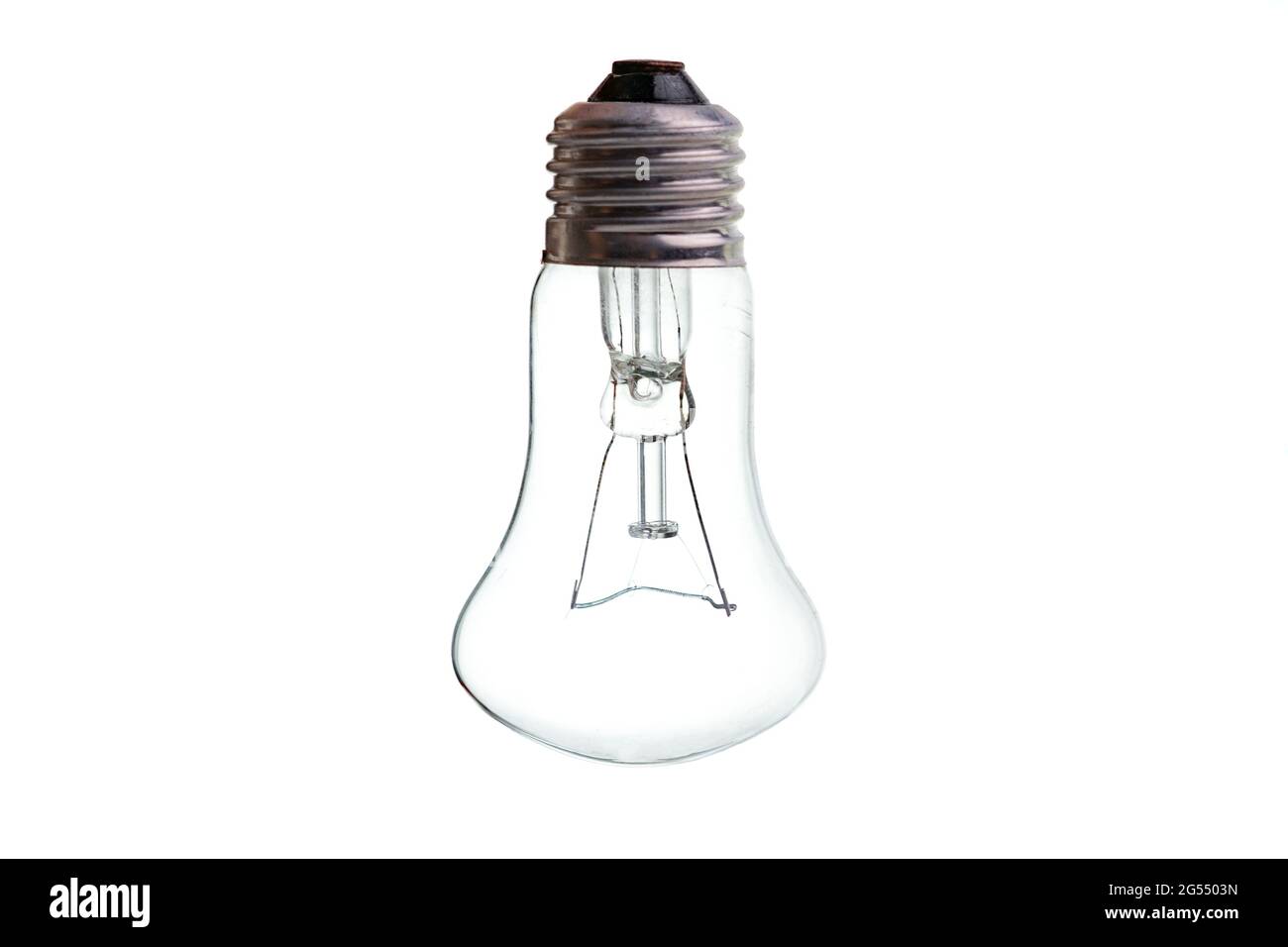 the isolated simple light bulb isolated on white background Stock Photo ...