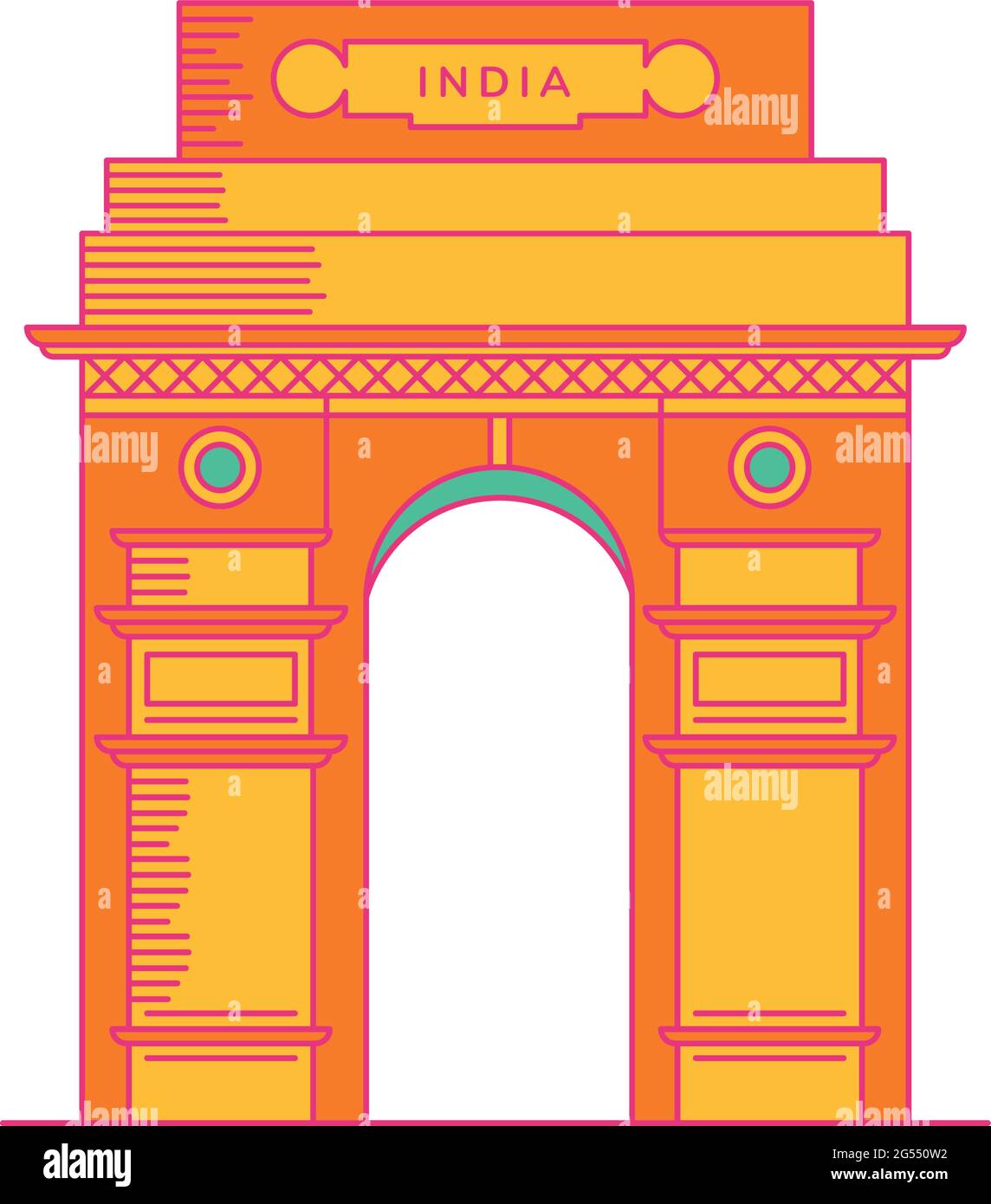 Indian arch on white background Stock Vector Image & Art - Alamy