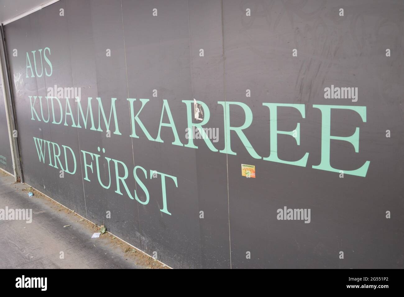 Fürst construction site at Kurfürstendamm in Berlin, Germany - 25 June ...
