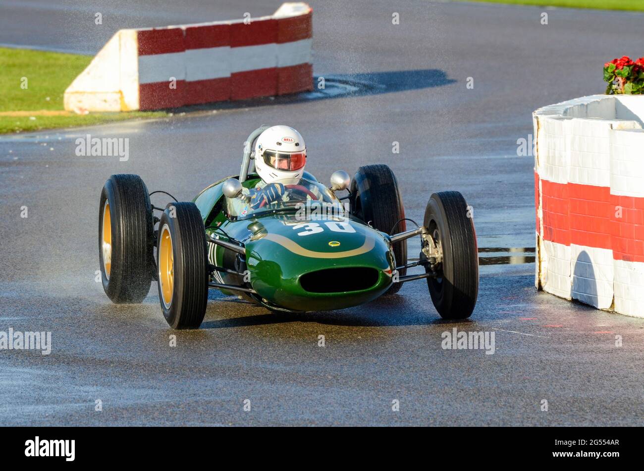 Lotus Climax 21 classic racing car racing in the Glover Trophy at the ...