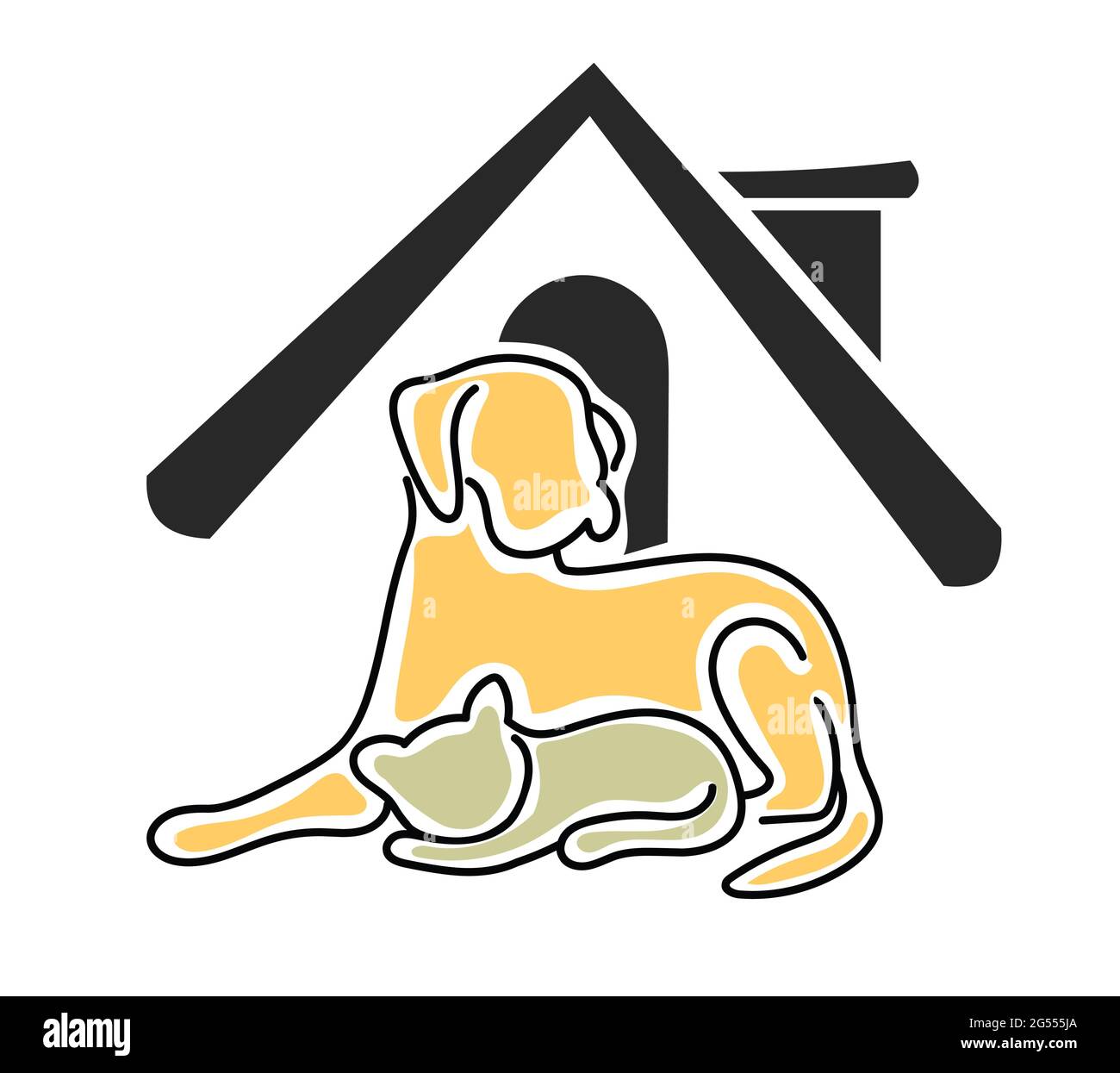 Pet home dog and cat vector illustration Stock Vector Image & Art - Alamy