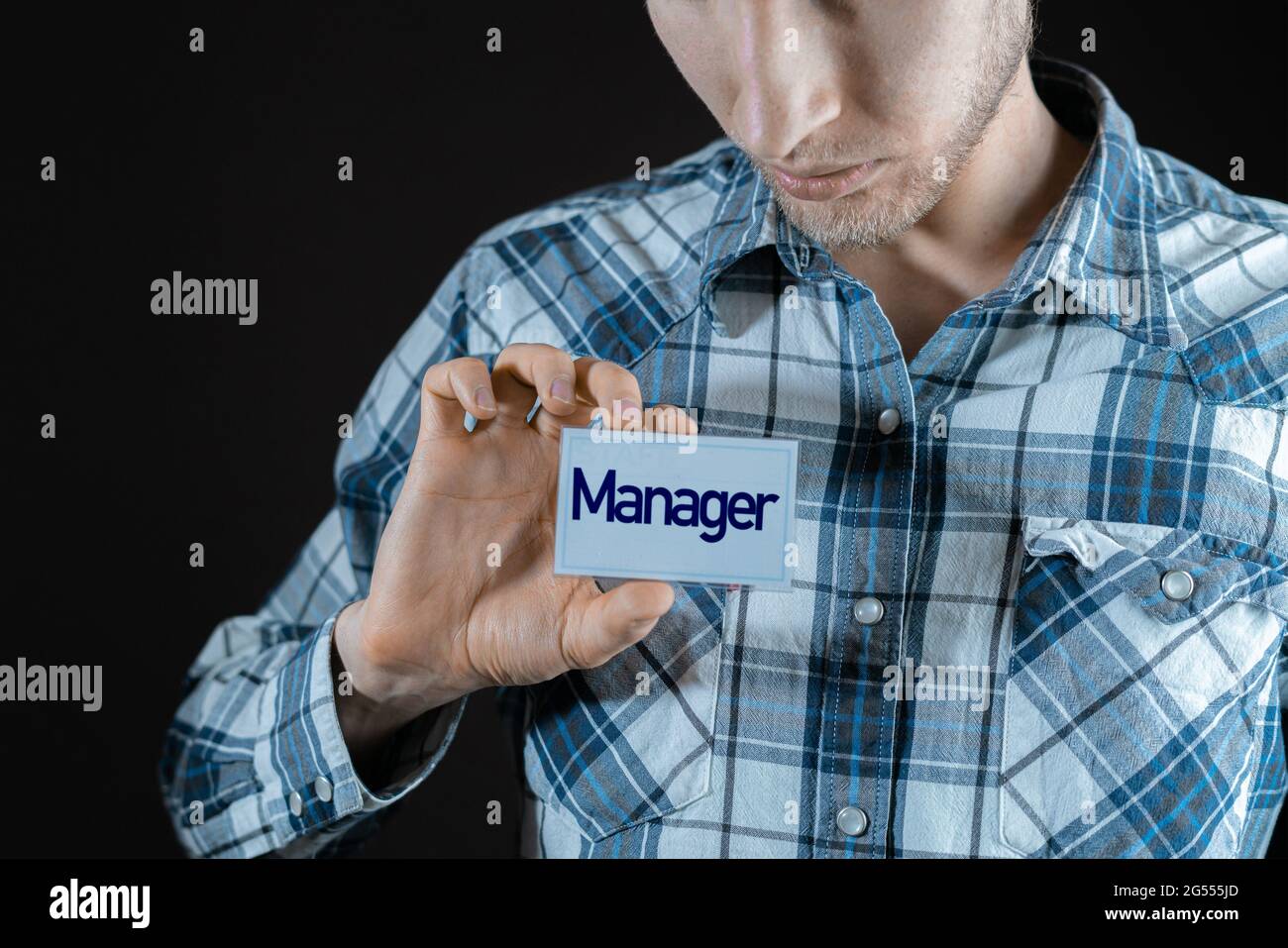 Blank id card on suit hi-res stock photography and images - Alamy