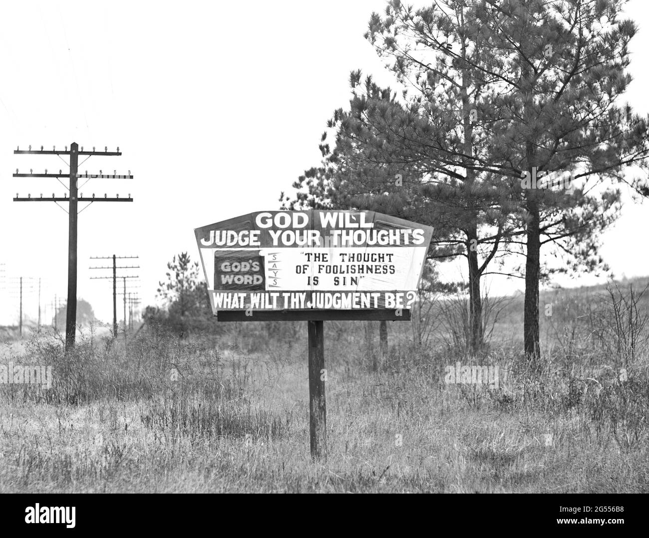 Religious billboard Black and White Stock Photos & Images - Alamy