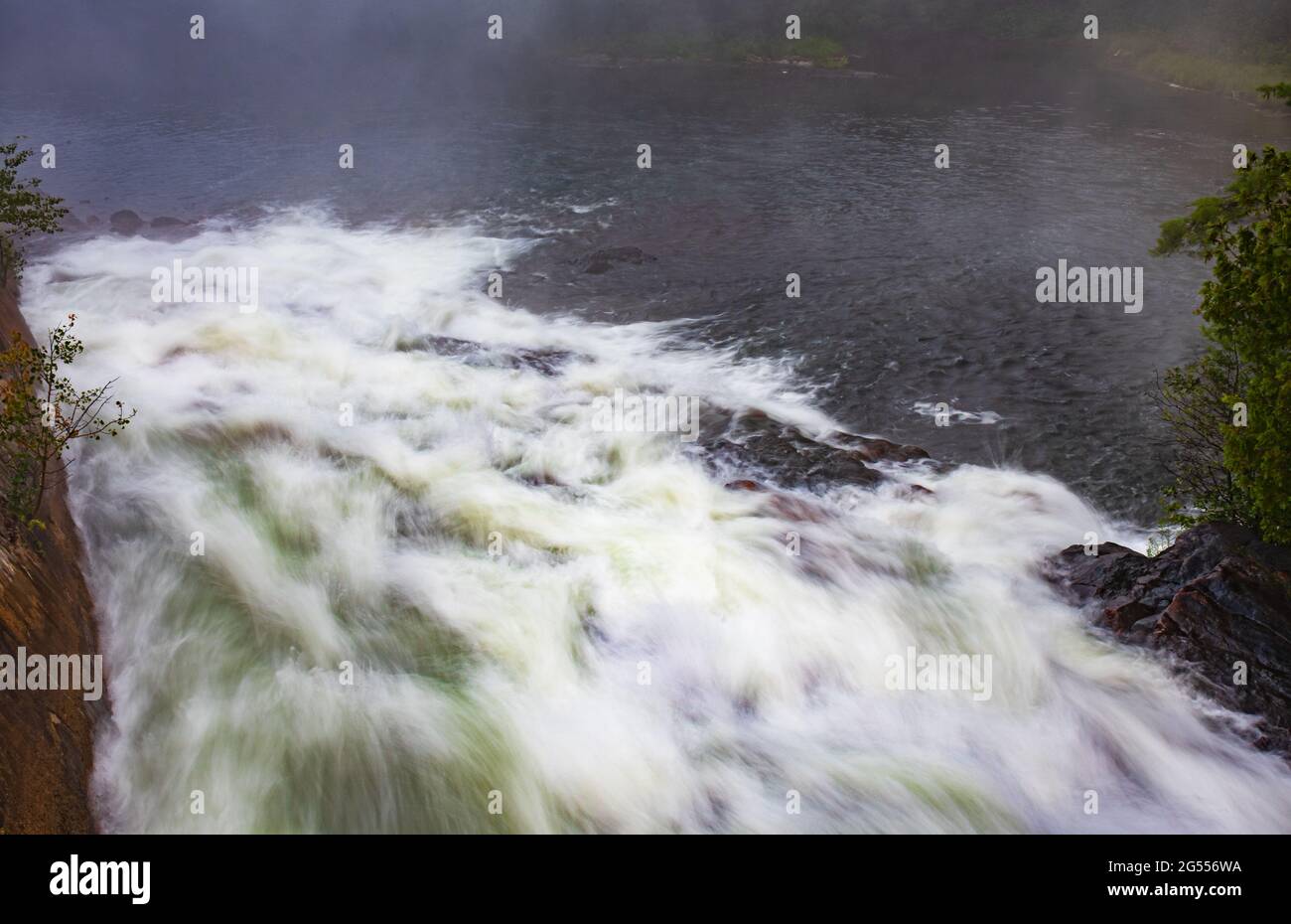 Elliot Falls on misty morning Stock Photo - Alamy