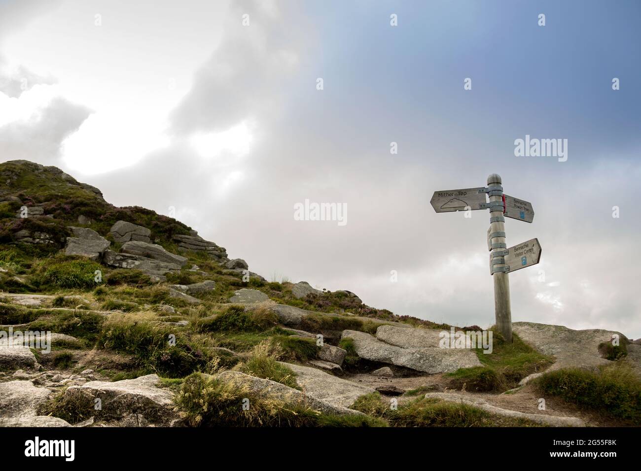 Directional sign just below Mither Tap of Bennachie. Aberdeenshire ...