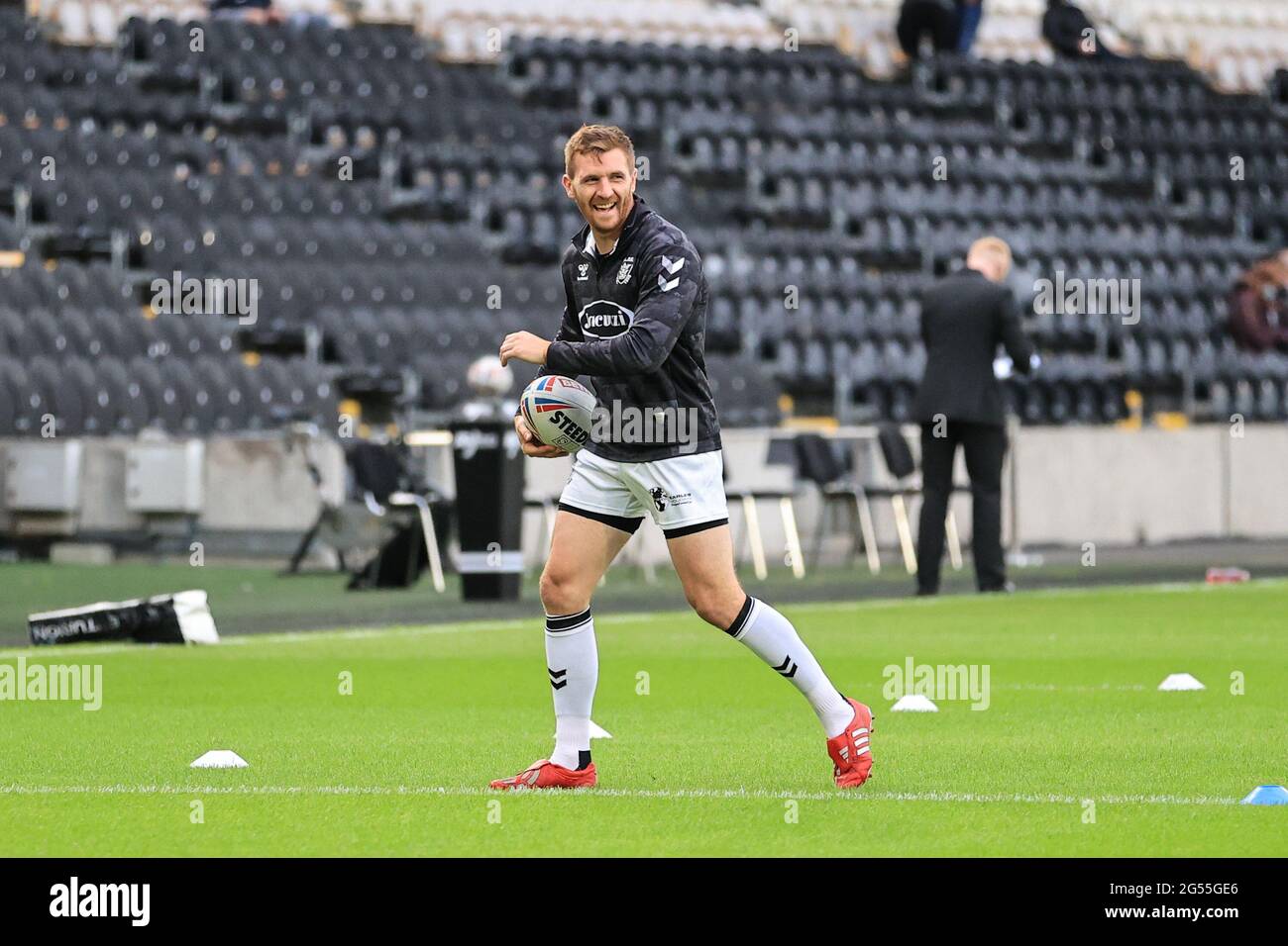 Hull, UK. 25th June, 2021. Marc Sneyd (7) of Hull FC during pre-game ...