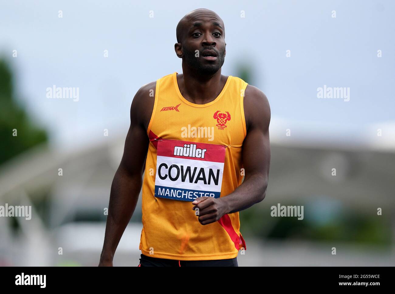 Dwayne Cowan during the men's 400m heats during day one of the Muller ...