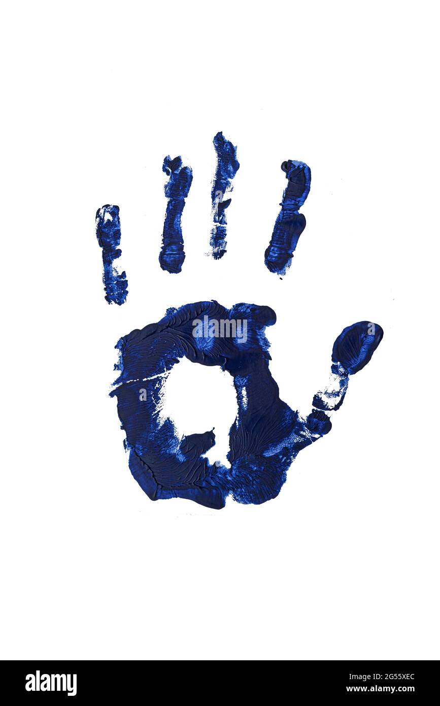 human palm hand print isolated, high detailed texture, crime evidence ...