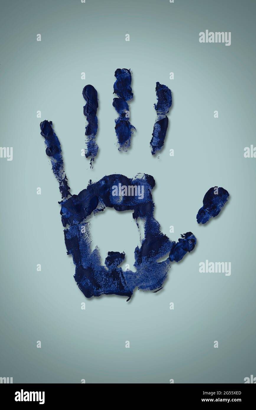 human palm hand print isolated, high detailed texture, crime evidence ...