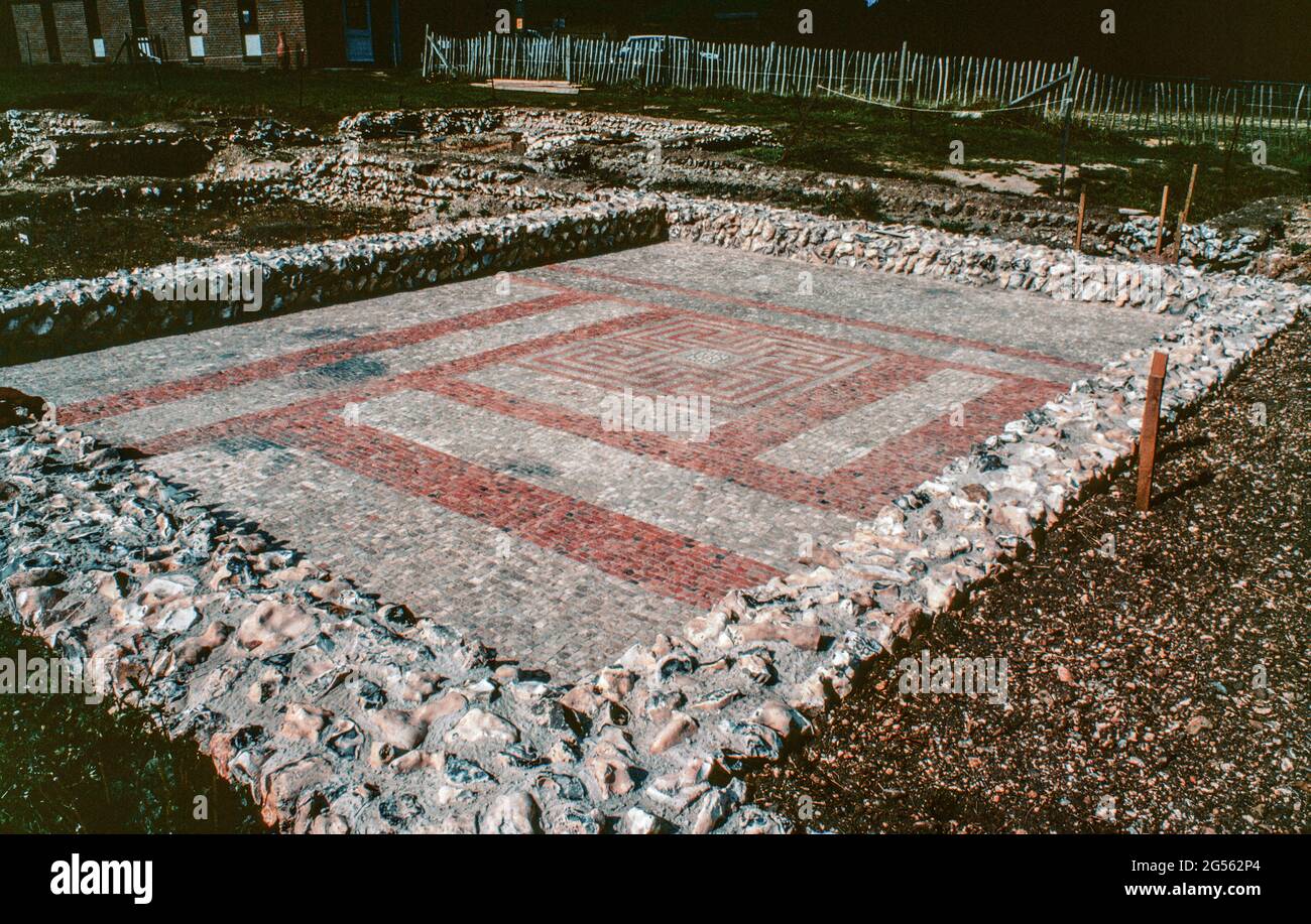 Rockbourne, Hampshire - Roman Villa ruins - archaeological excavation ...