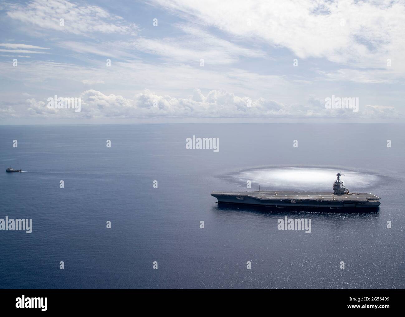 The U.S. Navy USS Gerald R. Ford, lead ship in the Ford Class Aircraft ...