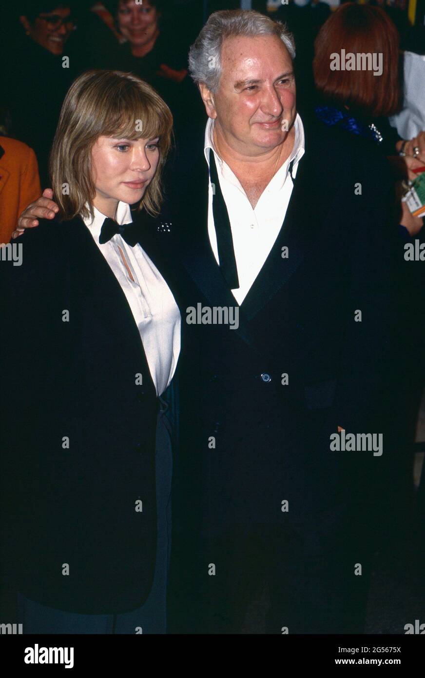 London. UK. LIBRARY. Director Michael Winner and Catherine Neilson in ...