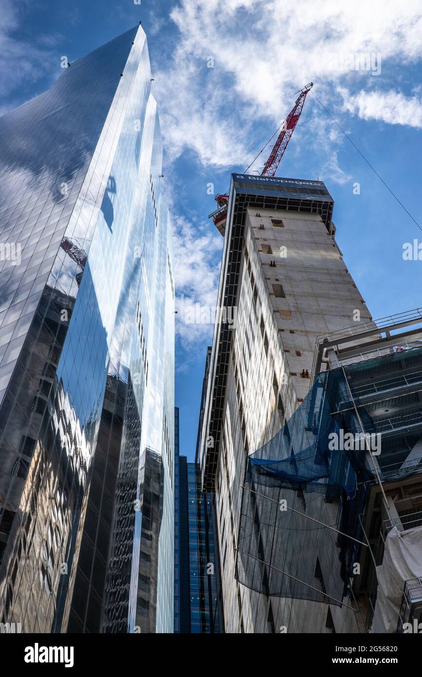 Skyscrapers being built Stock Photo - Alamy