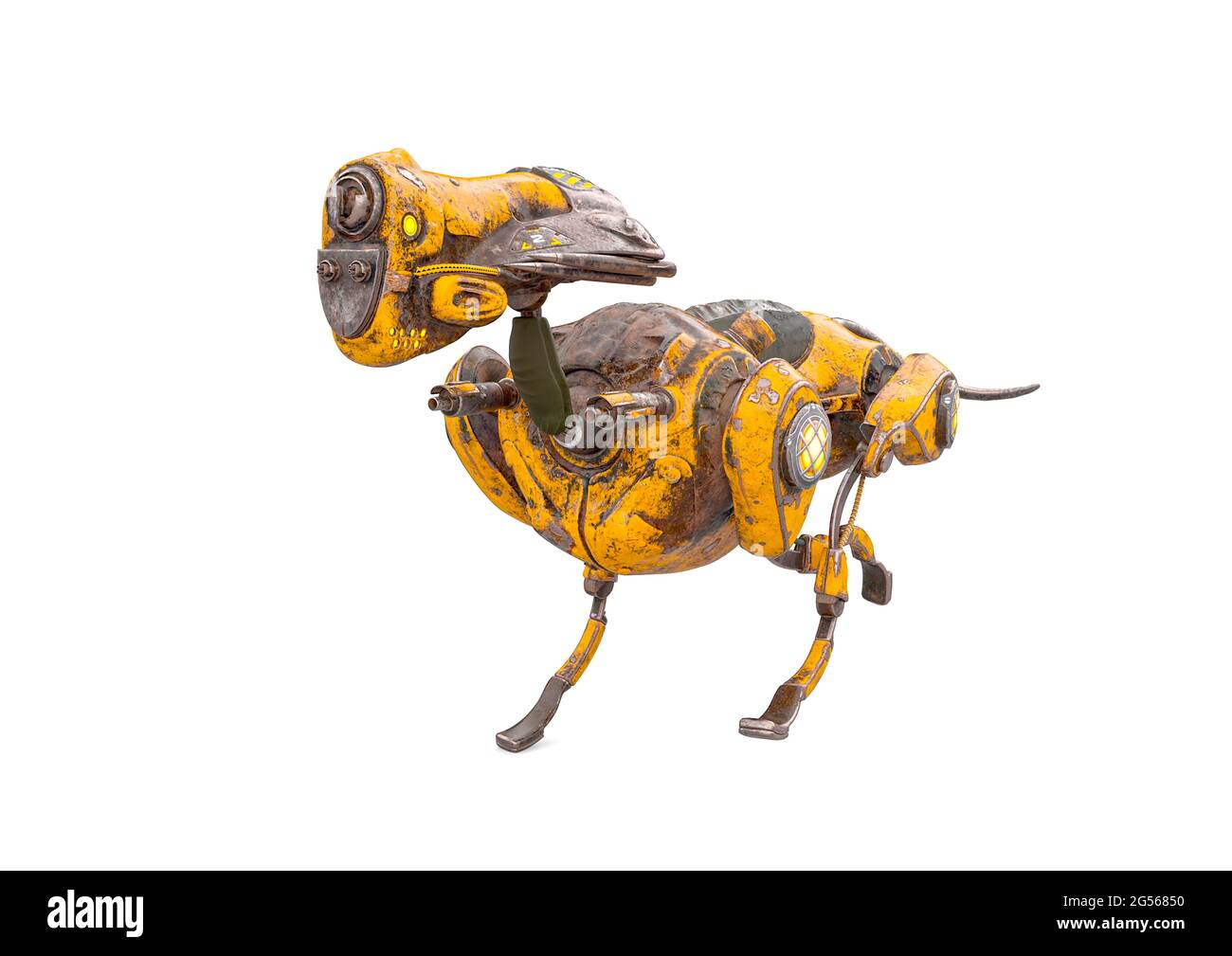 cyber watchman dog is running, 3d illustration Stock Photo - Alamy