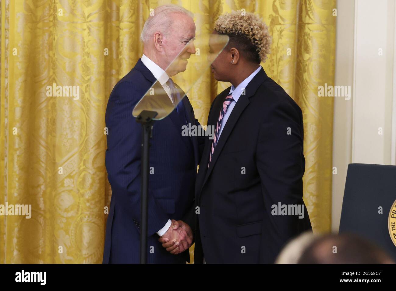 President Joe Biden greets 16-year-old transgender advocate, Ashton ...