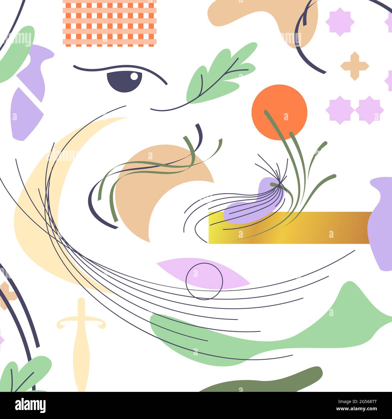 Arabic minimalism. Vector pattern in flat style Stock Vector Image & Art - Alamy