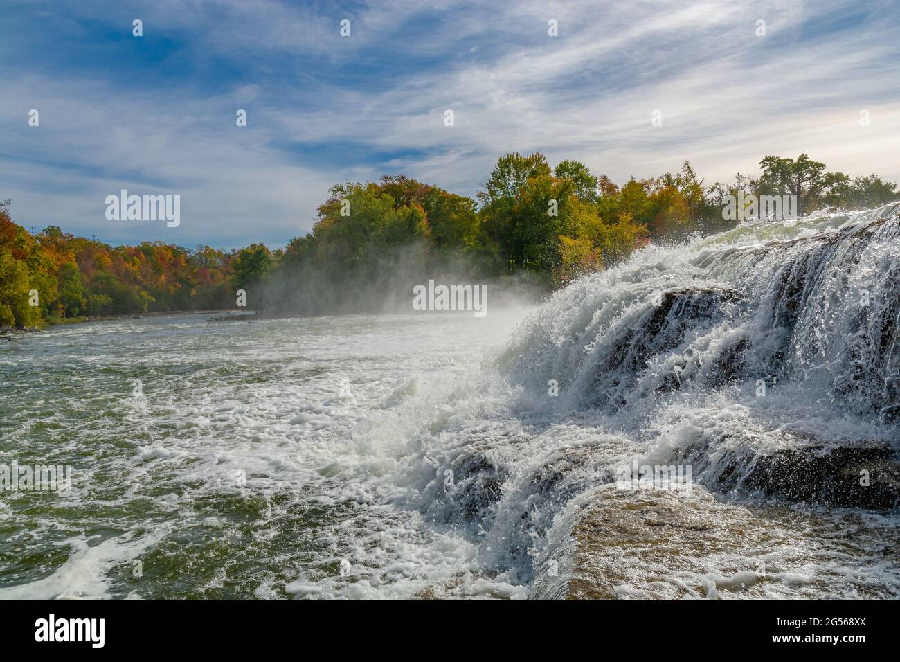 Panorama of Scenic Healey Falls Havelock Ontario Canada in autumn Stock ...