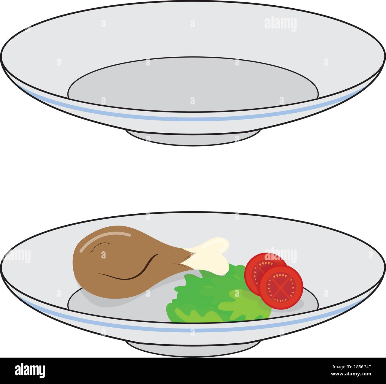Empty Plate Of Food Cartoon