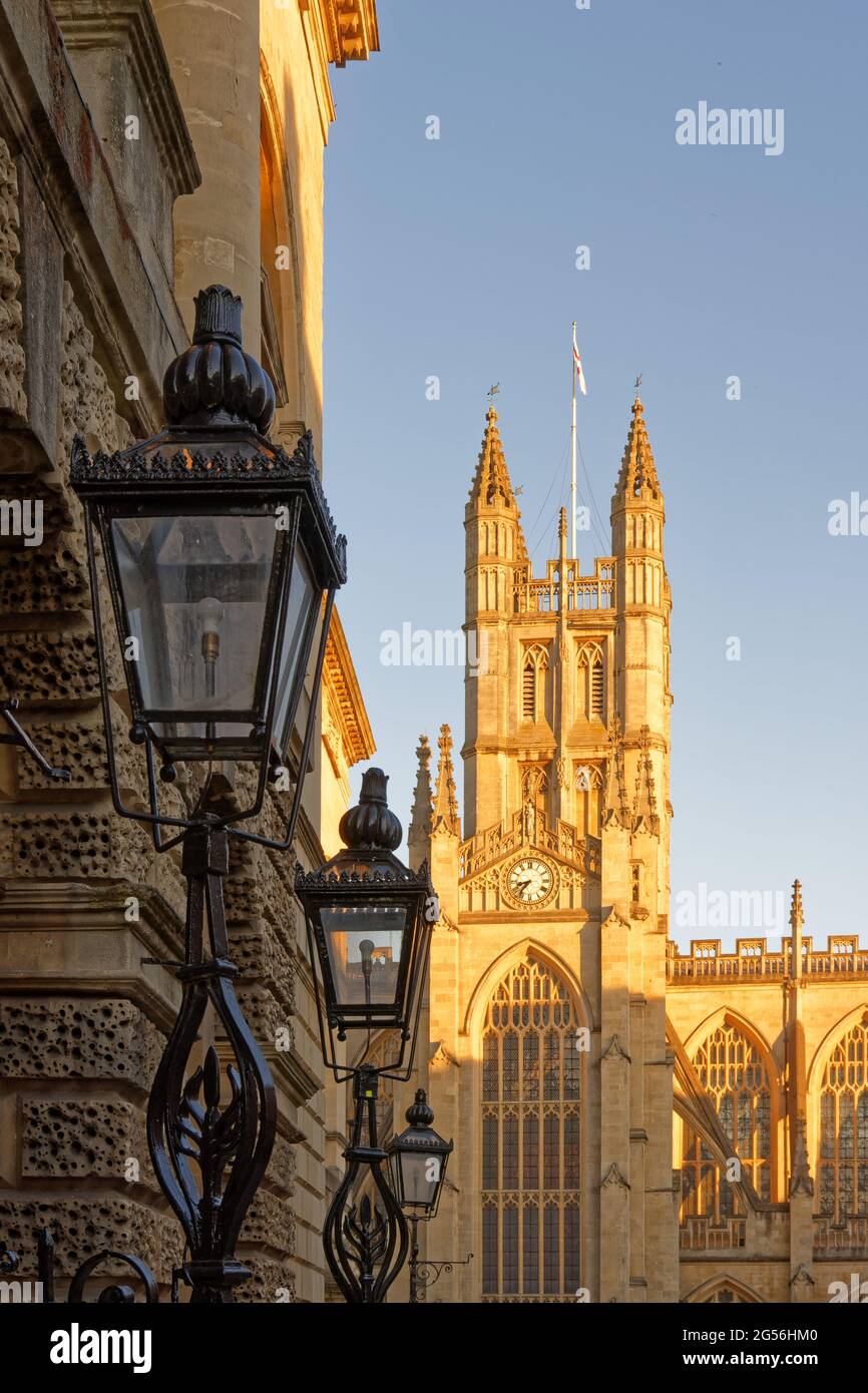 bath abbey golden hour Stock Photo - Alamy