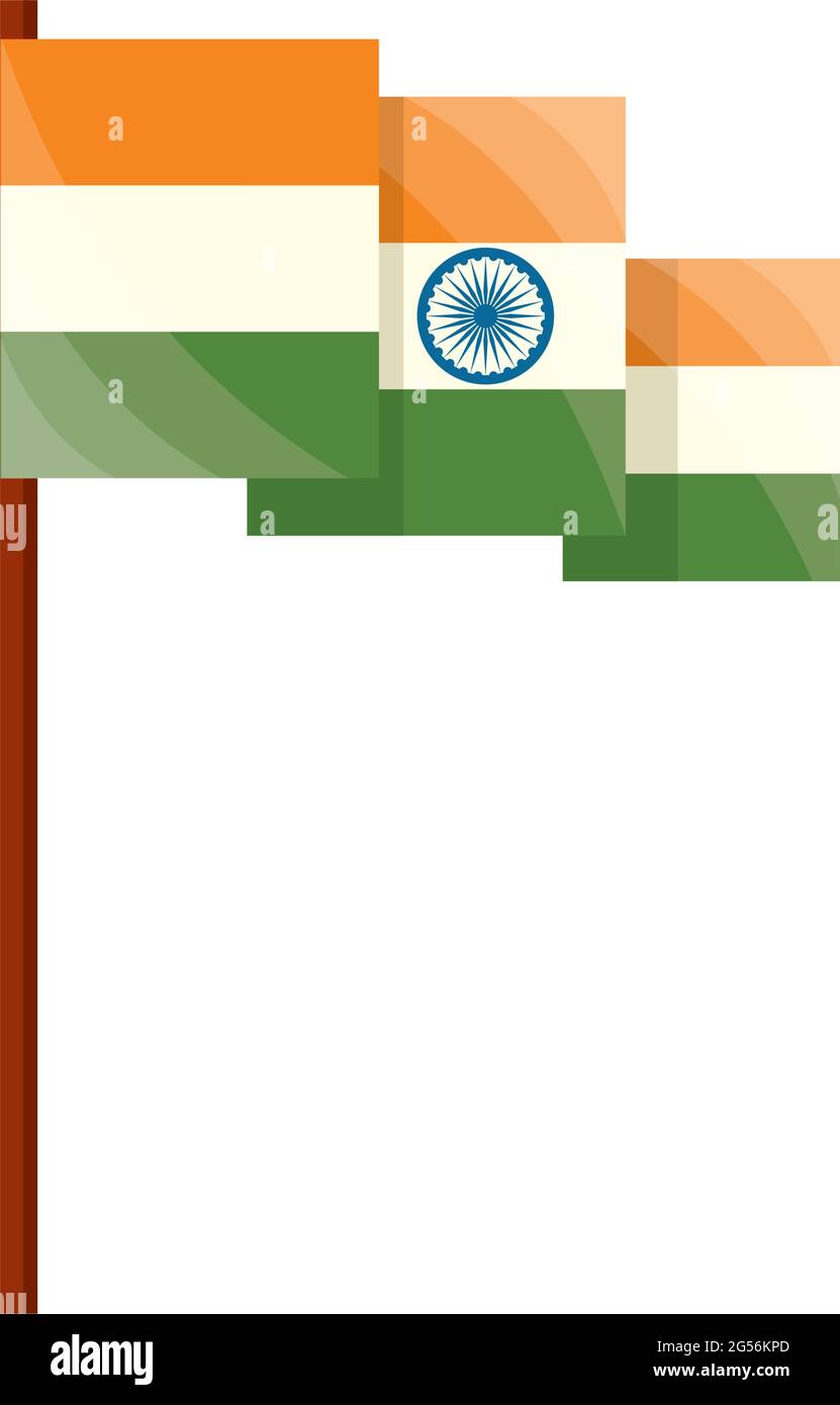 waving india flag Stock Vector Image & Art - Alamy