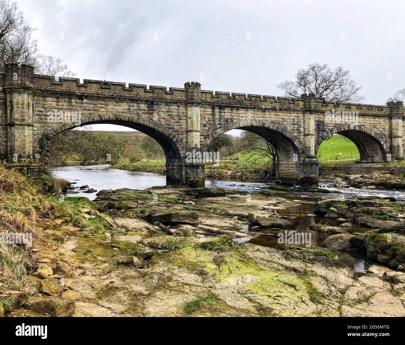 Bridge at Bolton Abbey Stock Photo - Alamy