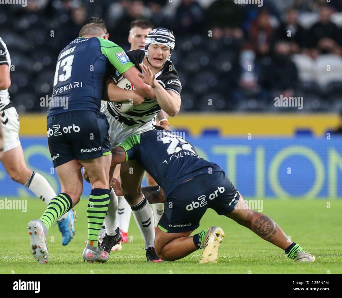 Aiden Burrell (31) of Hull FC takes his first carry in his super league ...
