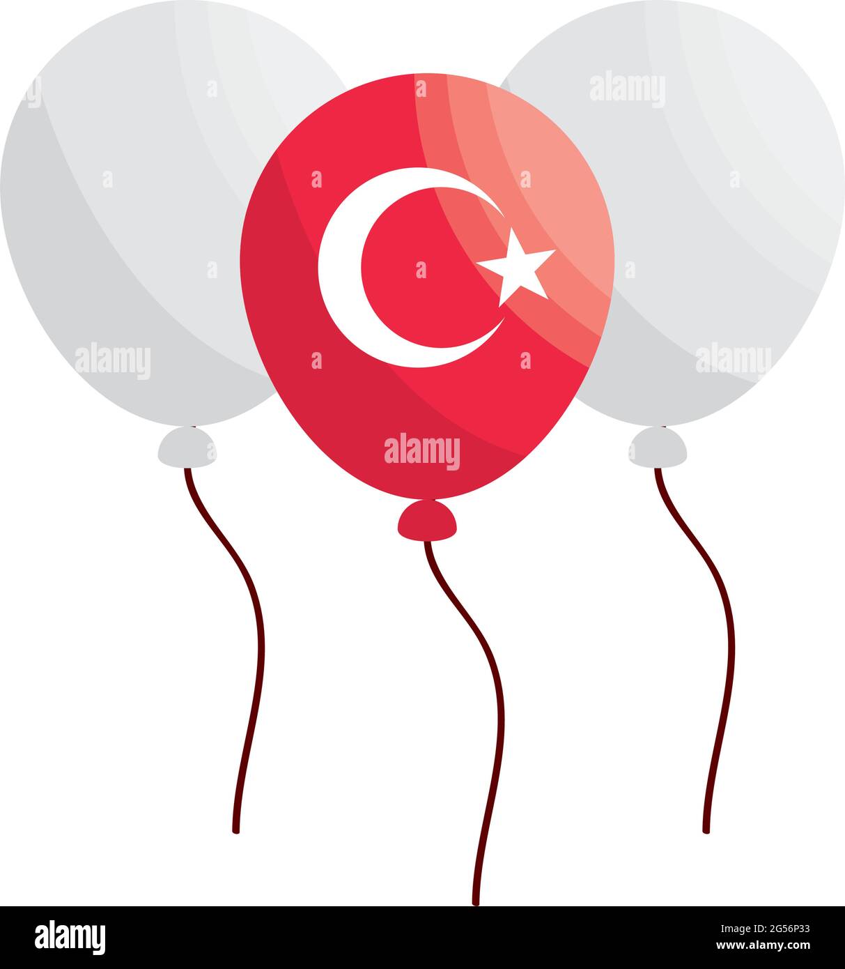 turkey flag in balloon Stock Vector Image & Art - Alamy