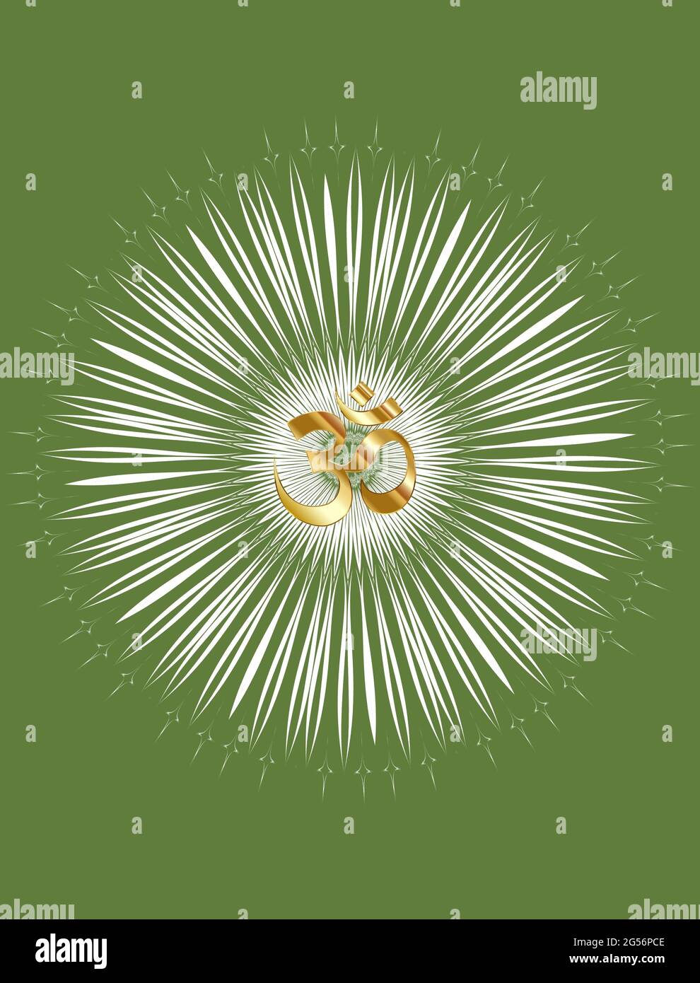 Om symbol with mandala isolated in color background Stock Photo - Alamy