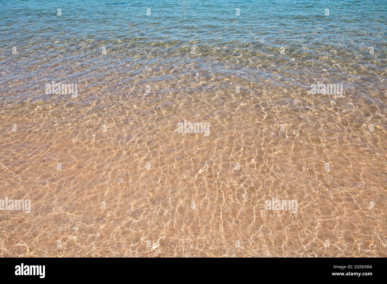Beach background. Calm beautiful ocean wave on sandy beach. Sea view ...