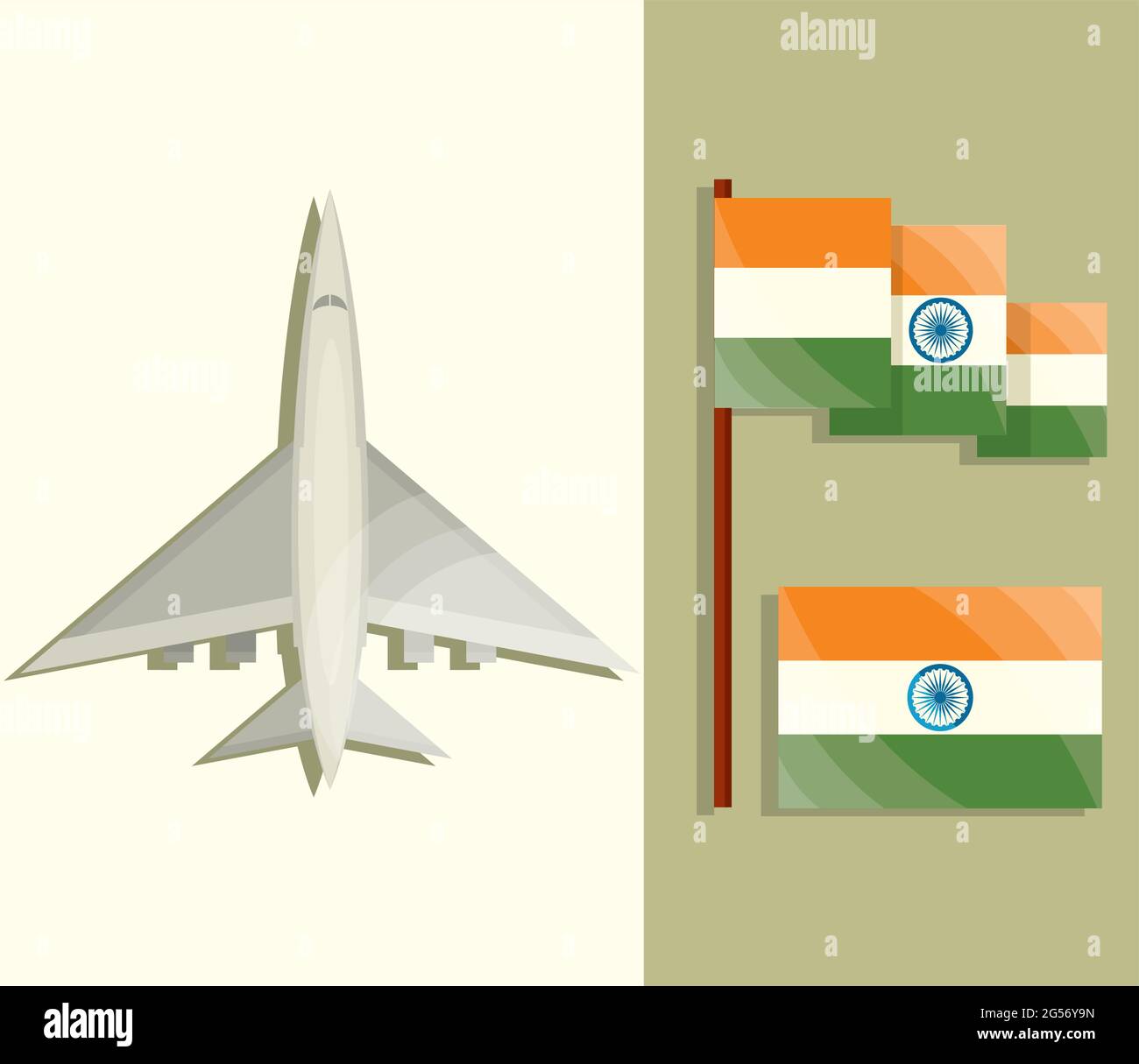 india plane and flags Stock Vector Image & Art - Alamy