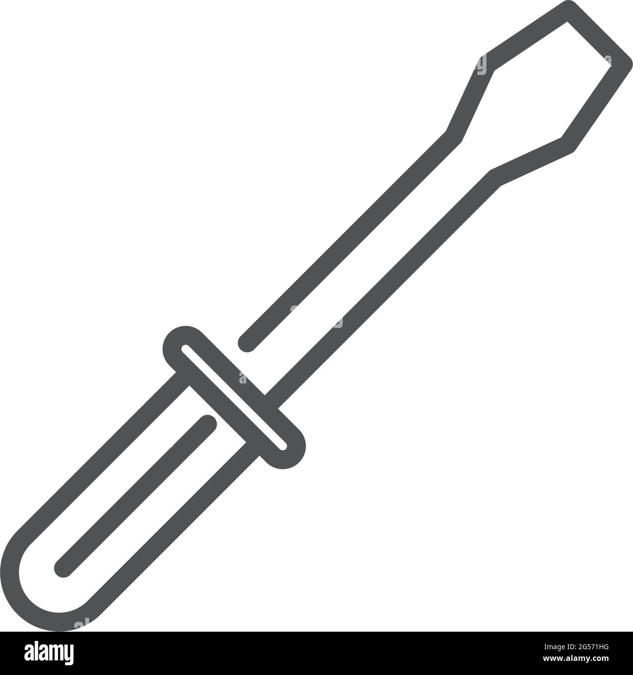 Screwdriver spanner linear icon Stock Vector Images - Alamy