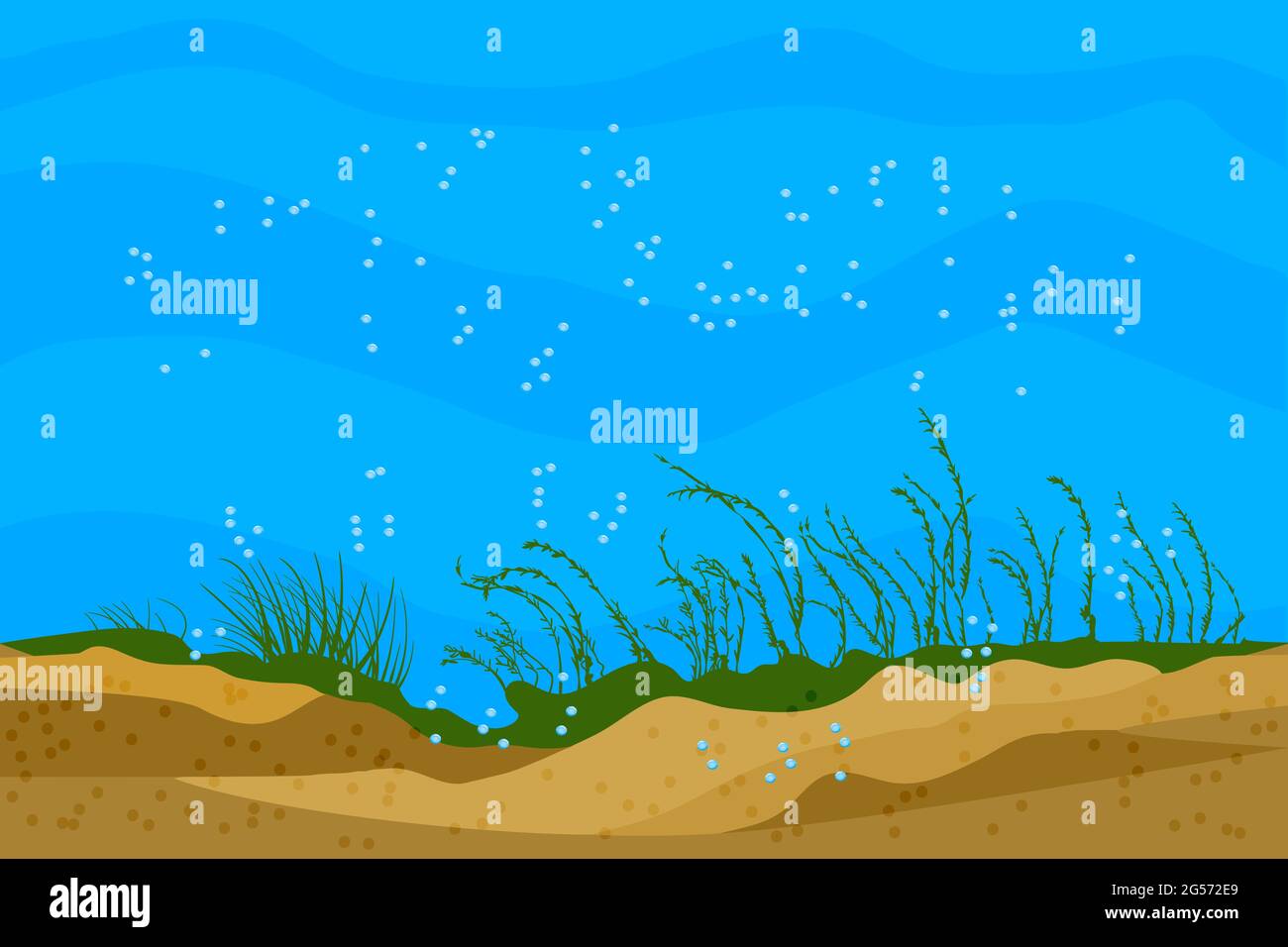 Panorama landscape sea bottom Stock Vector Images - Alamy