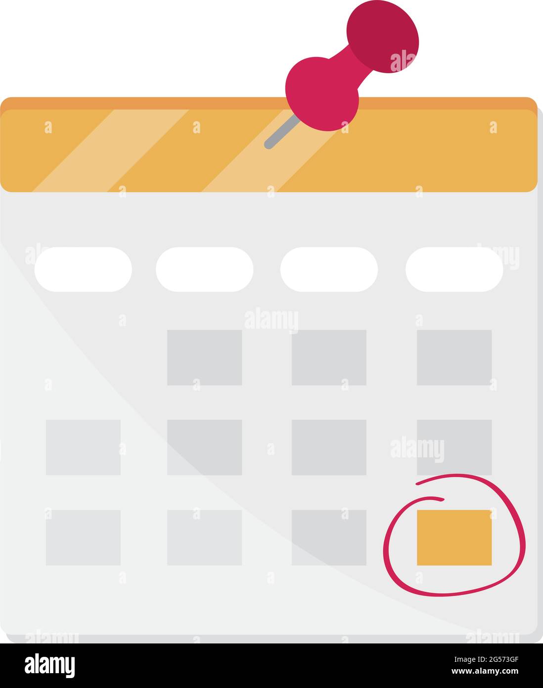 calendar with pushpin and mark Stock Vector Image & Art - Alamy