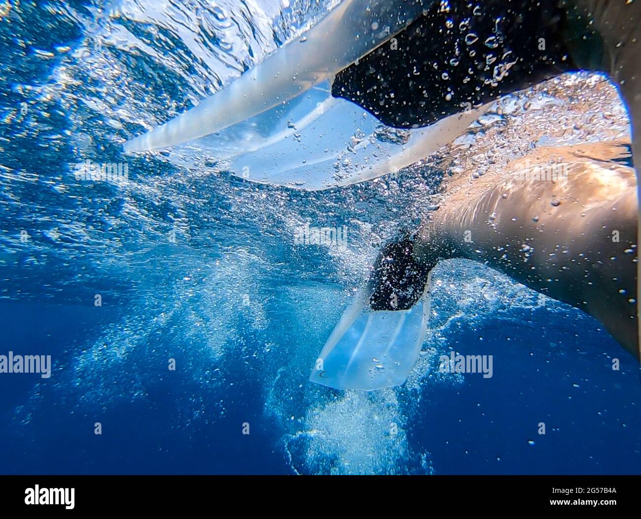 Flippers in ocean of South Ari Atoll, Maldives Stock Photo - Alamy