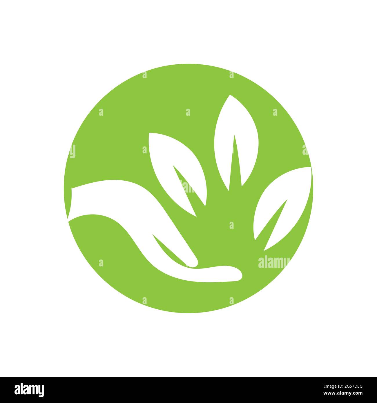 hand and leaf logo vector illustration design template Stock Vector ...