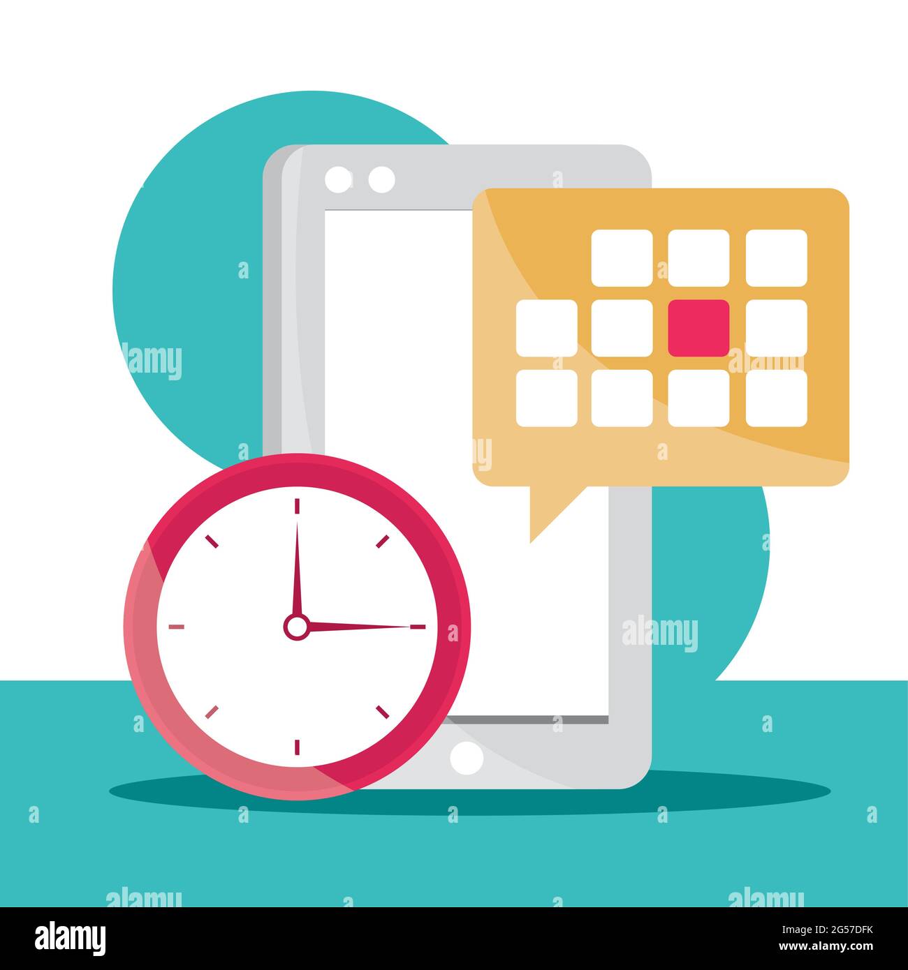 calendar mobile and time Stock Vector Image & Art - Alamy