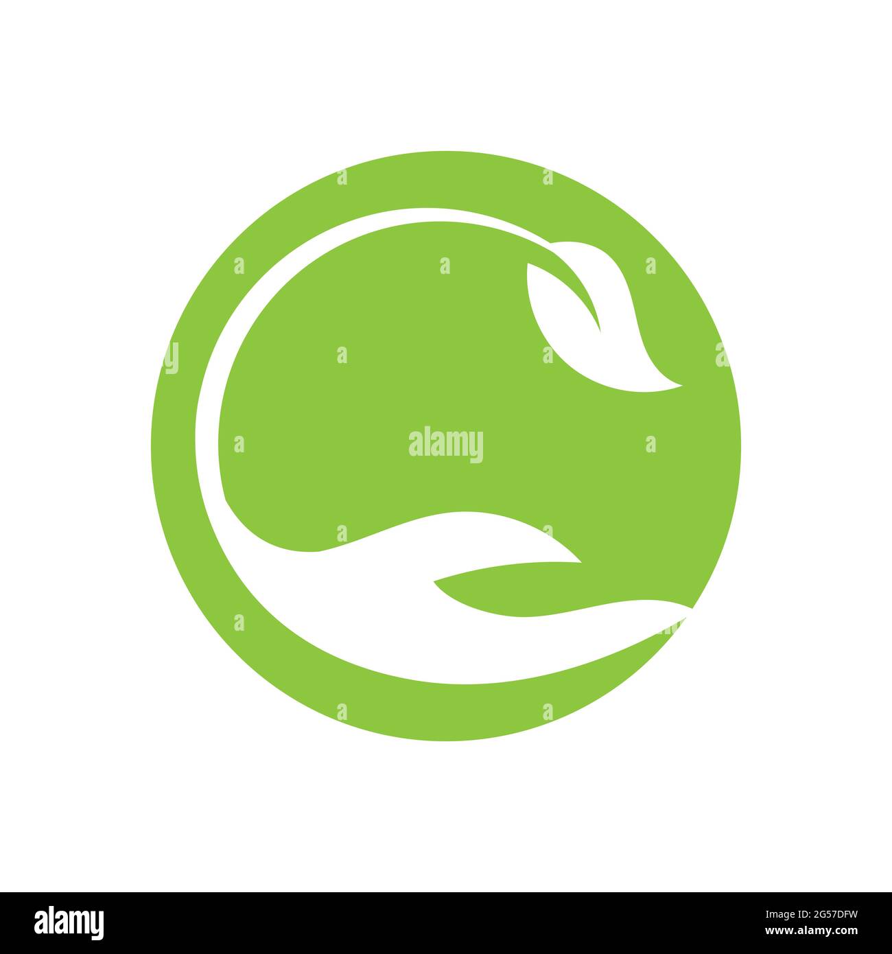 hand and leaf logo vector illustration design template Stock Vector ...