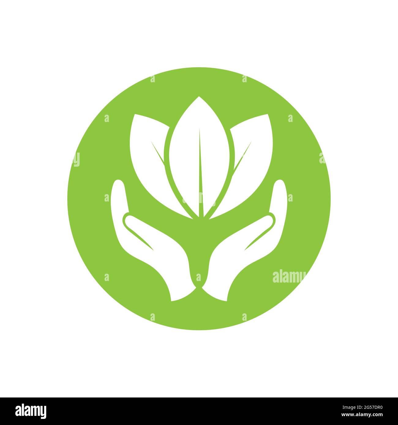 hand and leaf logo vector illustration design template Stock Vector ...