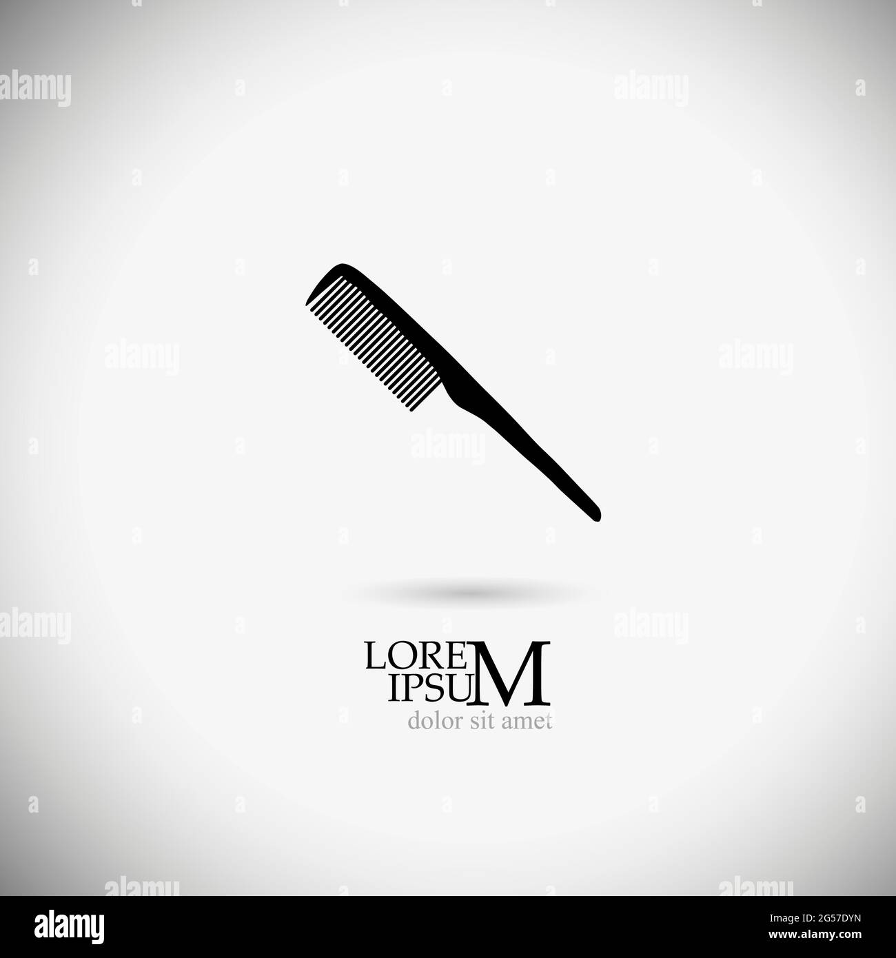 Logo Hairbrush comb graphics. Vector illustration Stock Vector Image ...