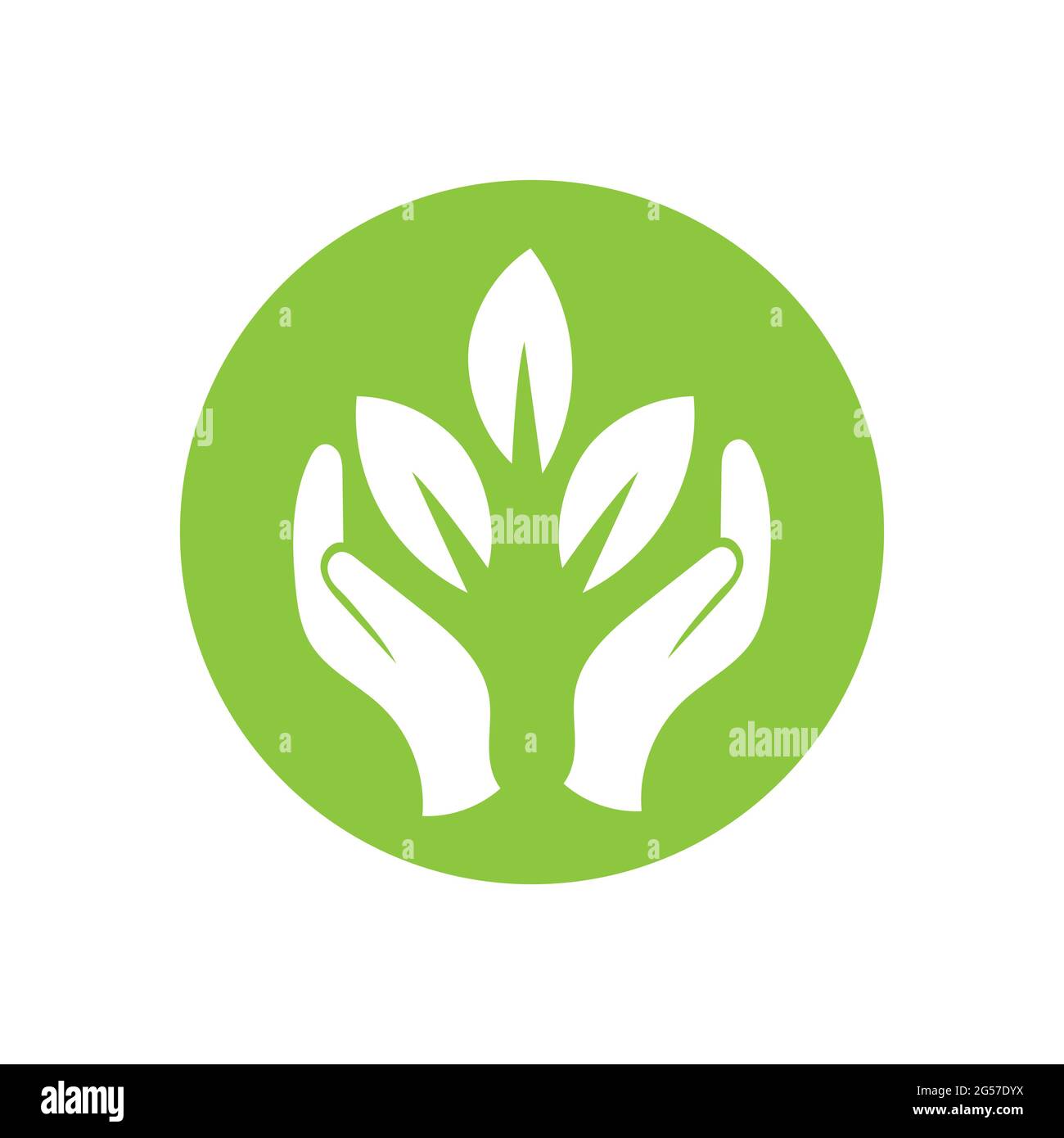 hand and leaf logo vector illustration design template Stock Vector ...