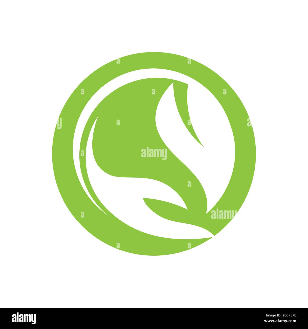 hand and leaf logo vector illustration design template Stock Vector ...